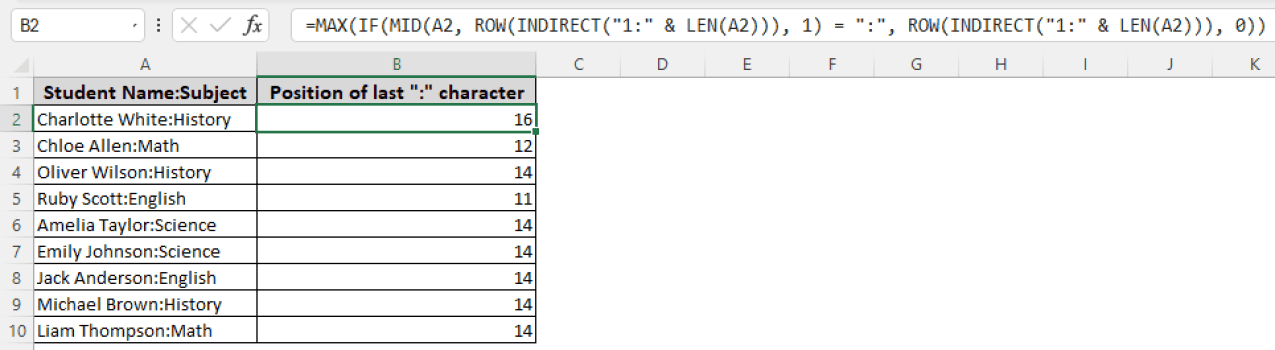 How To Find The Last Occurrence Of A Character In A String In Excel 4334