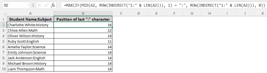 How To Find The Last Occurrence Of A Character In A String In Excel