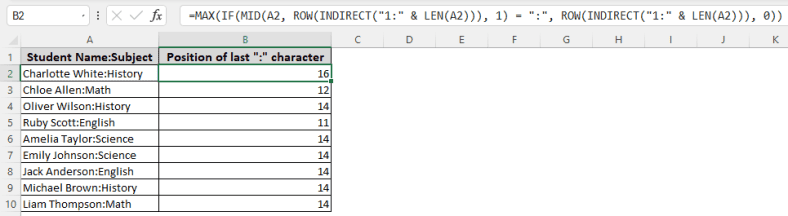How To Find The Last Occurrence Of A Character In A String In Excel Excel Insider
