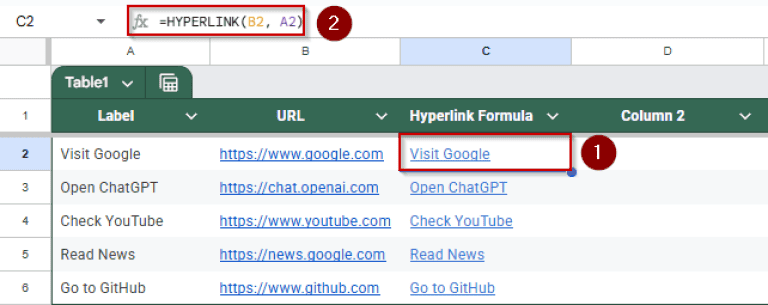 How to Extract a URL from a Hyperlink in Google Sheets - Excel Insider