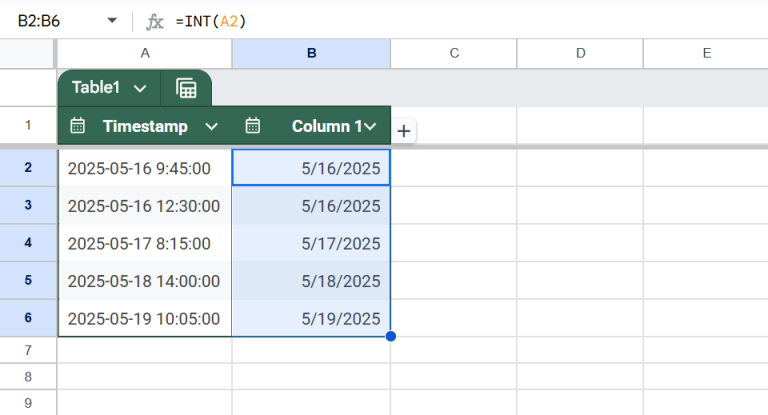How to Convert Timestamp to Date in Google Sheets - Excel Insider