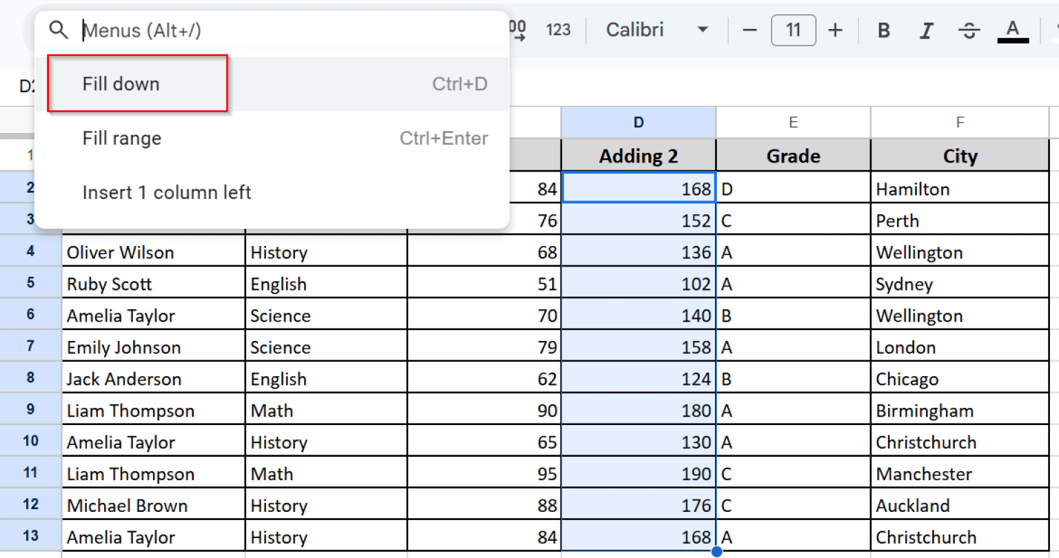 How To Autofill in Google Sheets Without Dragging (4 Quick Tricks) - Excel Insider