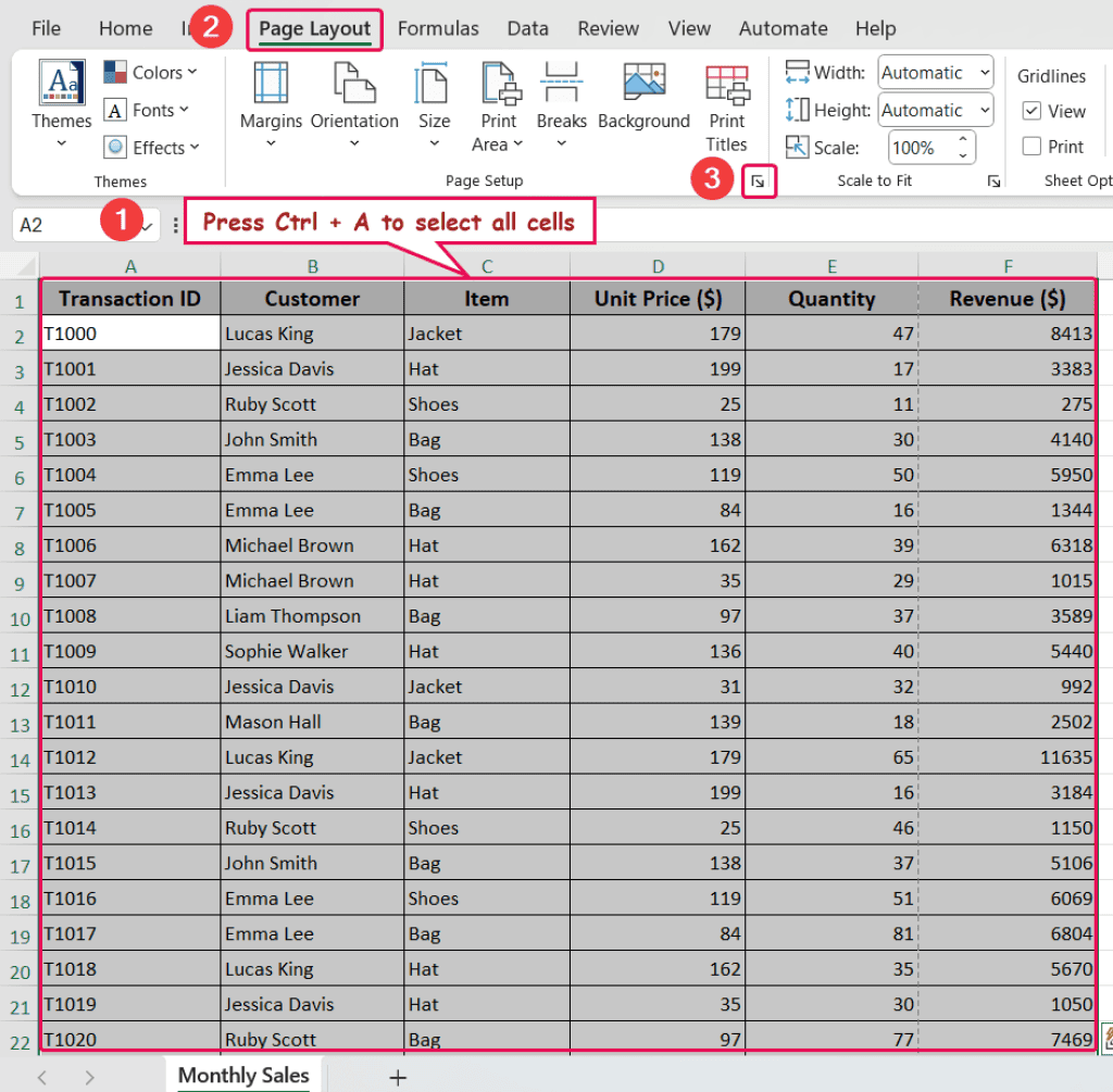 How to Print Excel Sheet with Rows and Columns: 2 Simple Ways! - Excel Insider