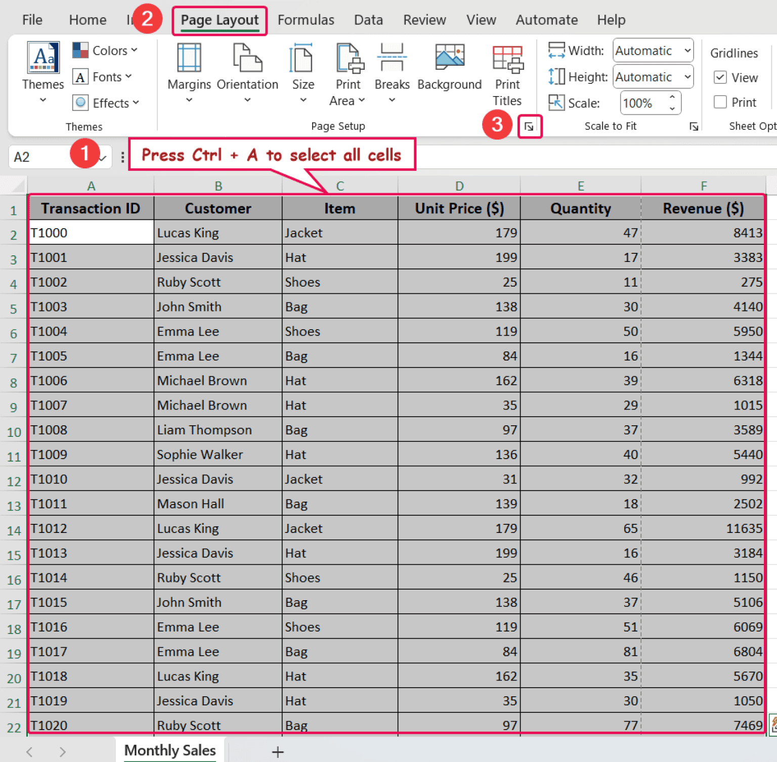 How To Print Excel Sheet With Rows And Columns 2 Simple Ways Excel Insider