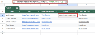 How to Extract a URL from a Hyperlink in Google Sheets - Excel Insider