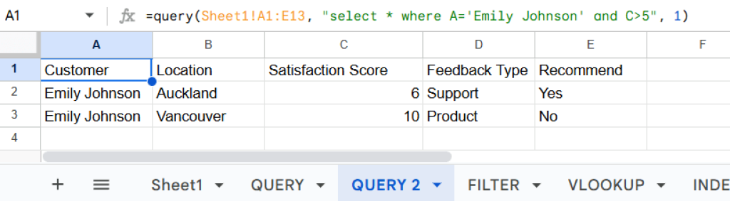 Pull Data From Another Tab Based on Criteria in Google Sheets - Excel Insider