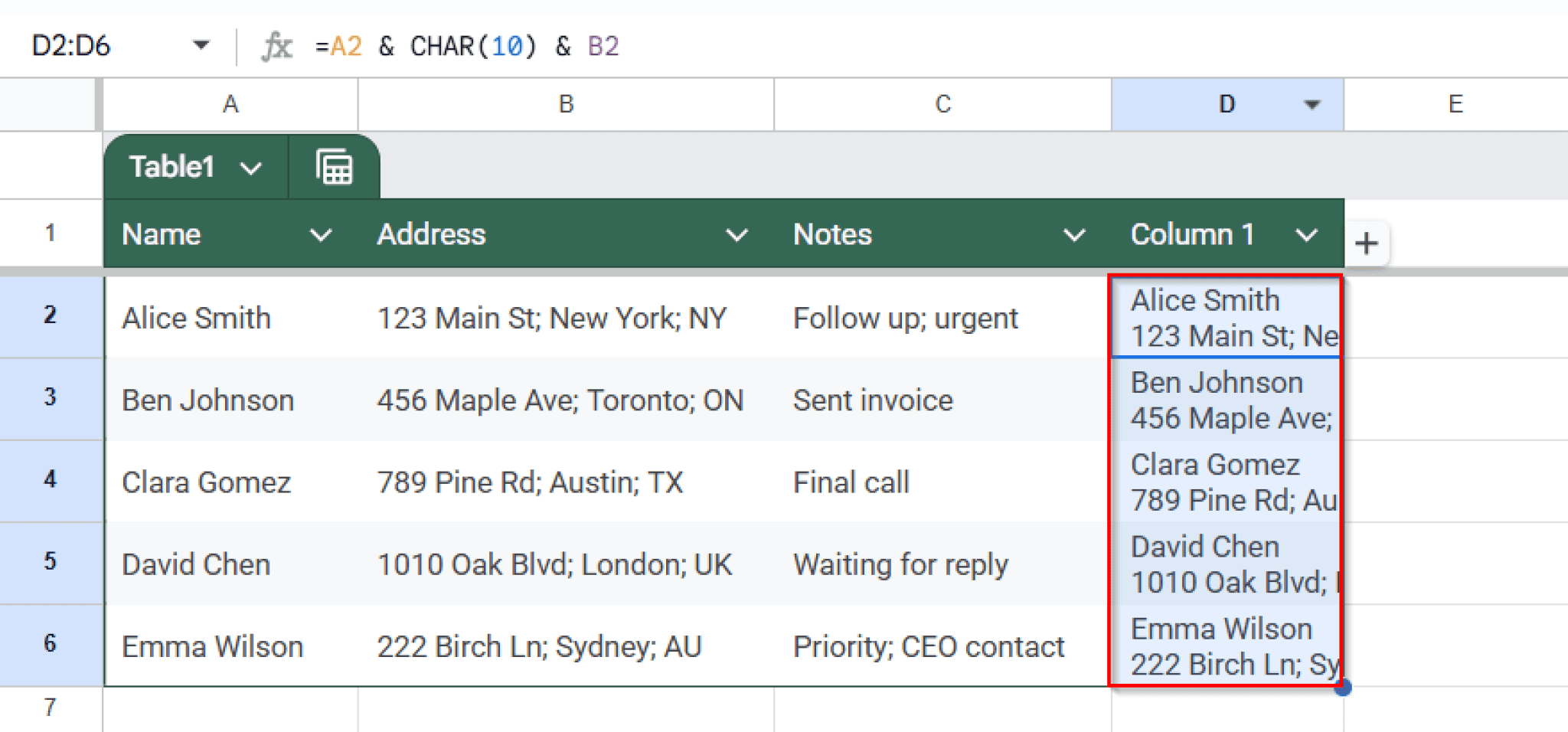 How to Go to the Next Line in Google Sheets in the Same Cell - Excel ...