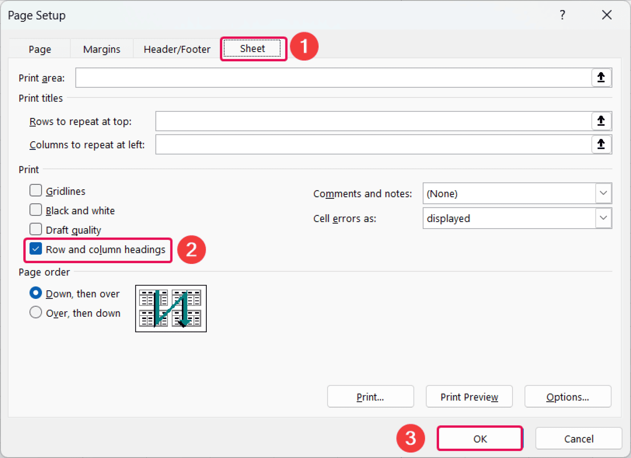How to Print Excel Sheet with Rows and Columns: 2 Simple Ways! - Excel Insider