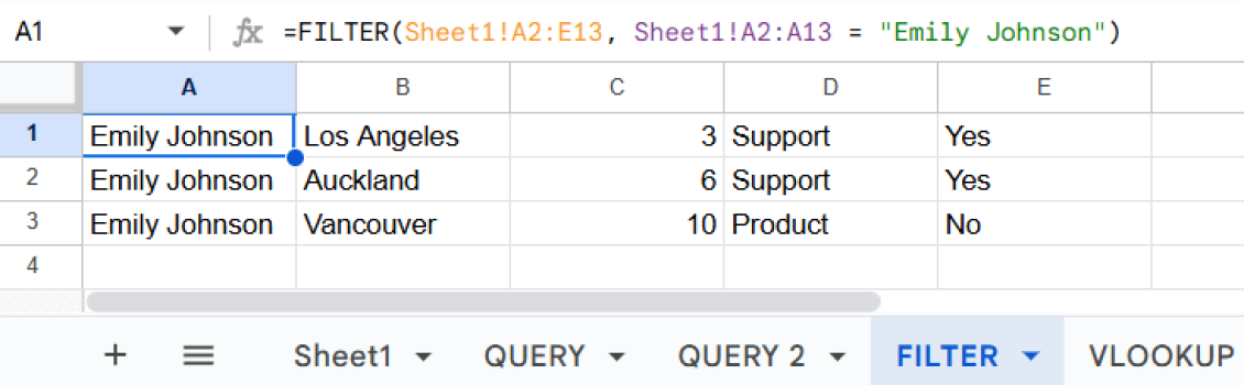 Pull Data From Another Tab Based on Criteria in Google Sheets - Excel Insider