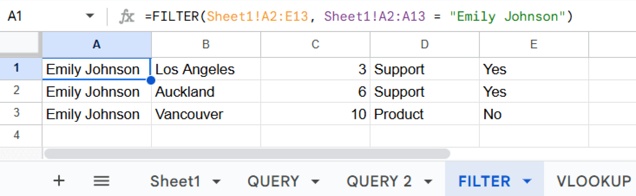 Pull Data From Another Tab Based on Criteria in Google Sheets - Excel Insider