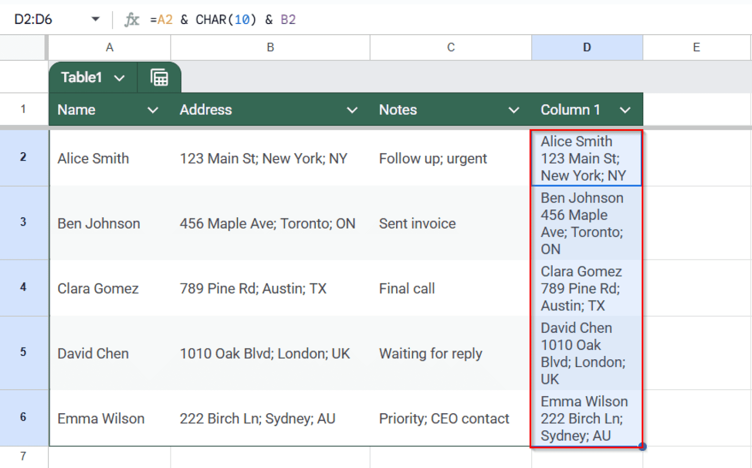 How to Go to the Next Line in Google Sheets in the Same Cell - Excel Insider
