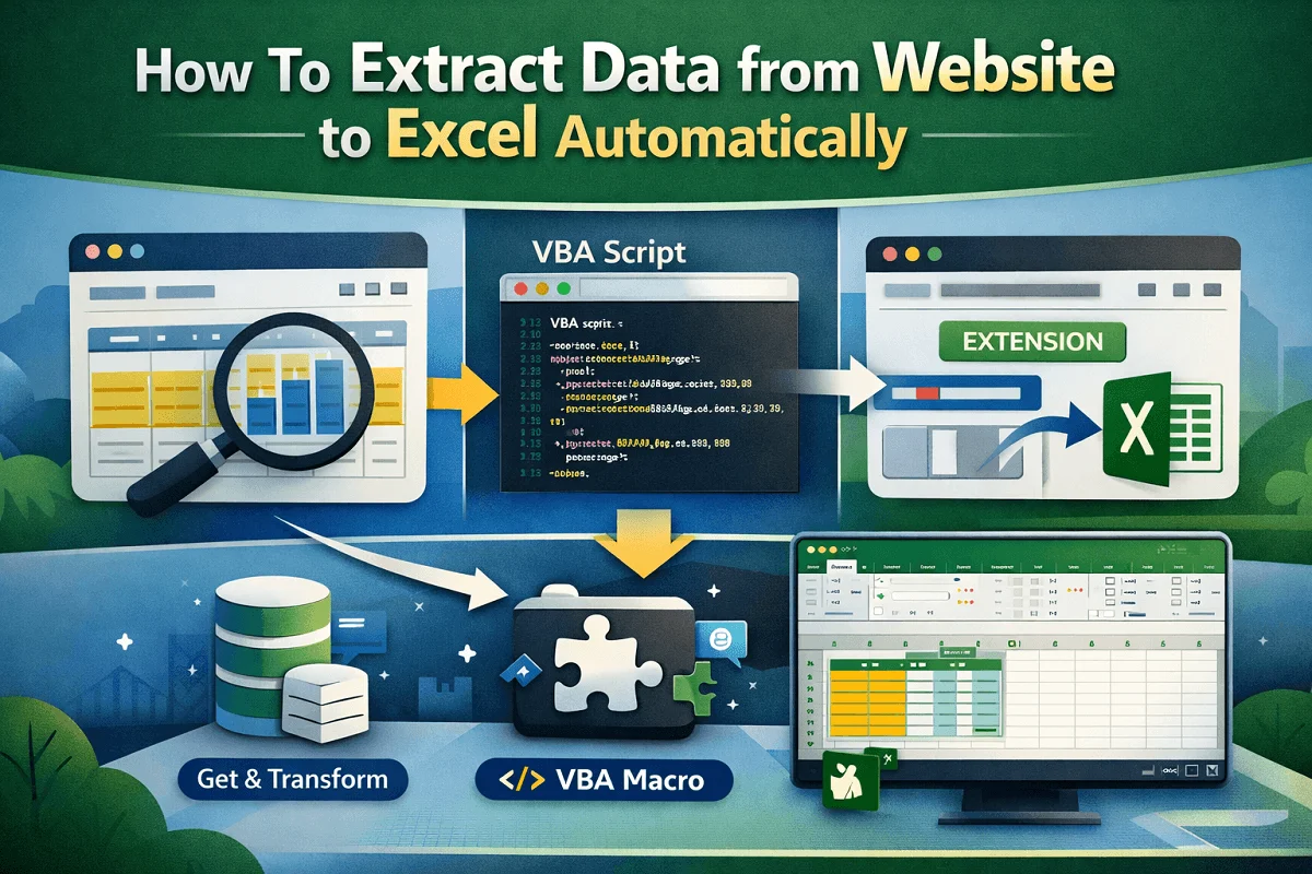 How To Extract Data from Website to Excel Automatically - Excel Insider