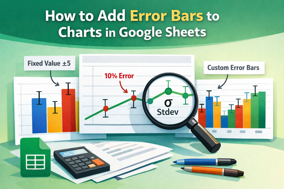 How to Add Error Bars to Charts in Google Sheets - Excel Insider