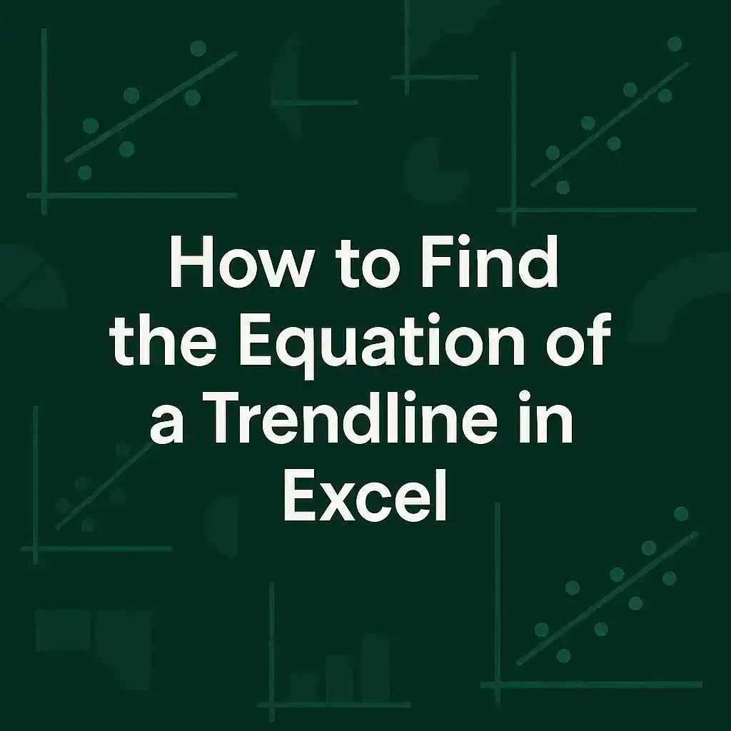 How to Find the Equation of a Trendline in Excel - Excel Insider