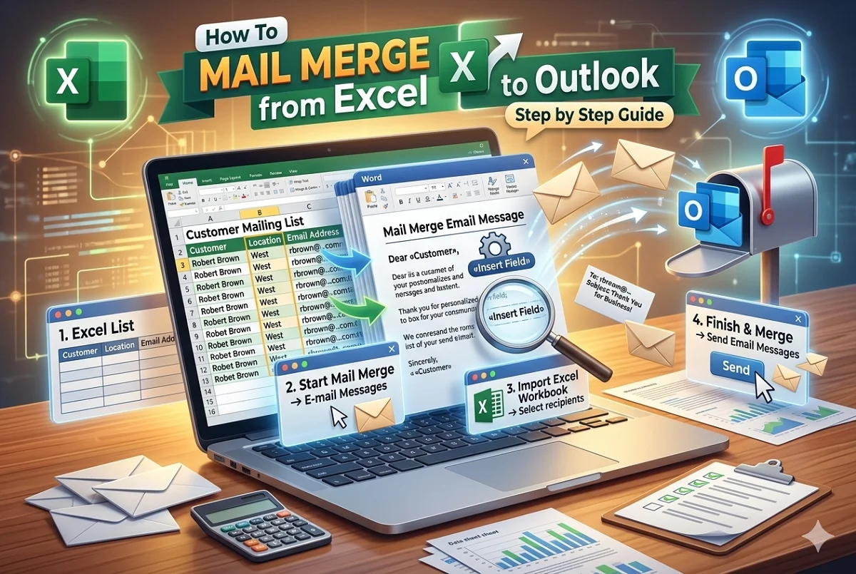 How To Mail Merge from Excel to Outlook (with Step by Step Guide ...