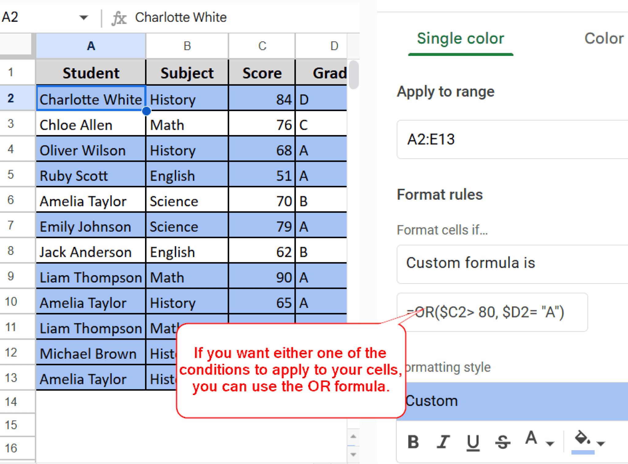 Conditional Formatting Based on Another Cell in Google Sheets - Excel Insider