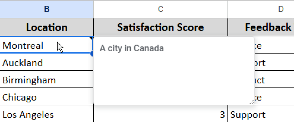 Inserting & Removing Notes and Comments in Google Sheets - Excel Insider