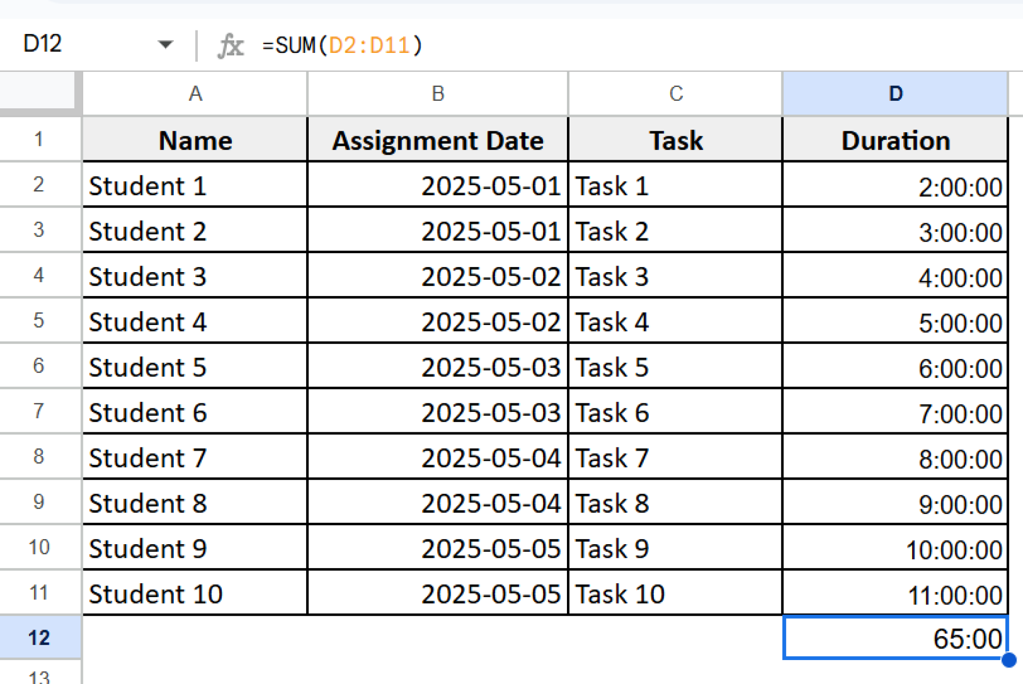 How to Add or Sum Time in Google Sheets (3 Simple Tricks) - Excel Insider