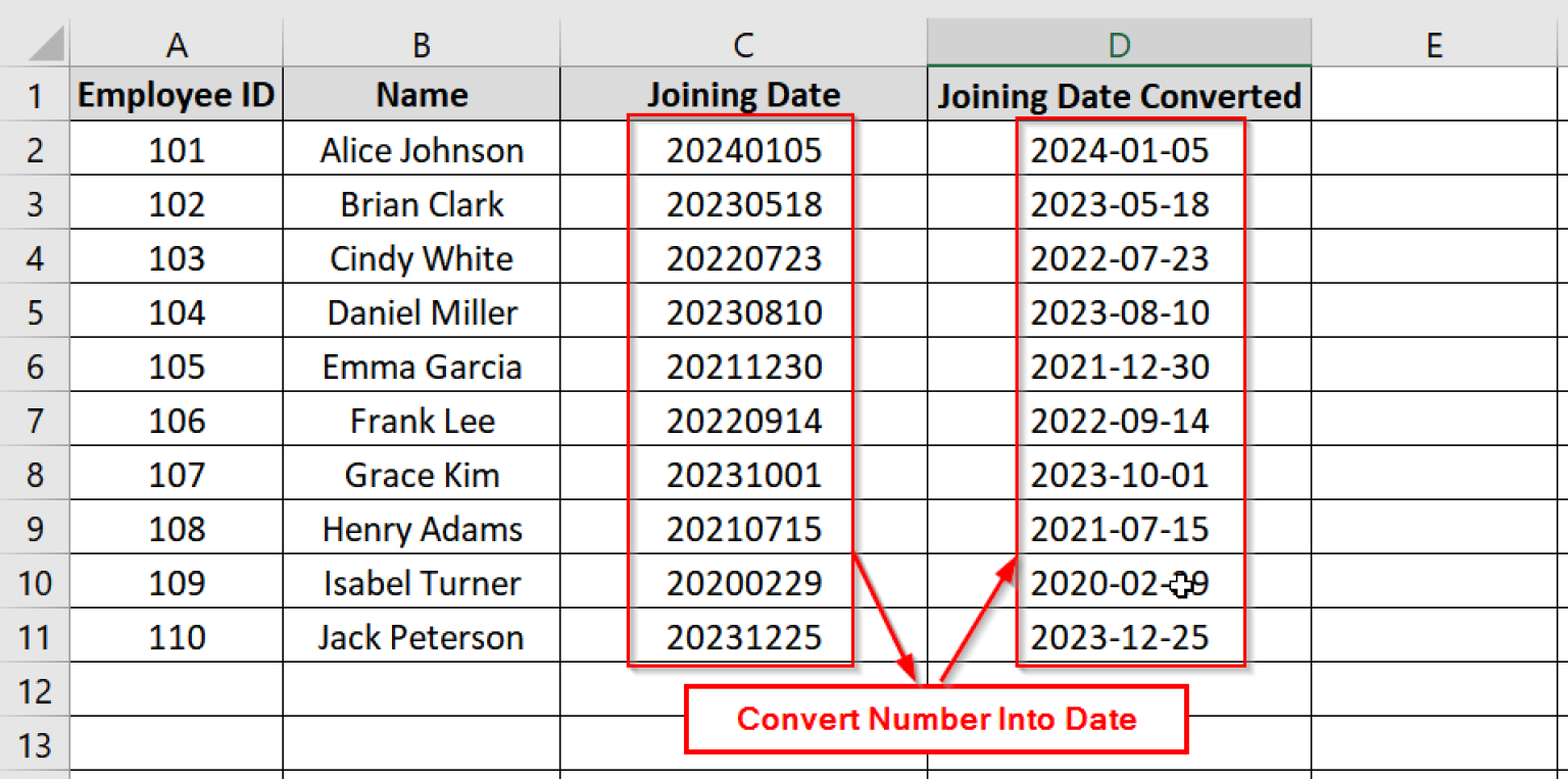 How to Convert Number to Date YYYYMMDD in Excel - Excel Insider