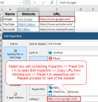 How to Extract URL from Hyperlink in Excel (3 Simple Ways) - Excel Insider