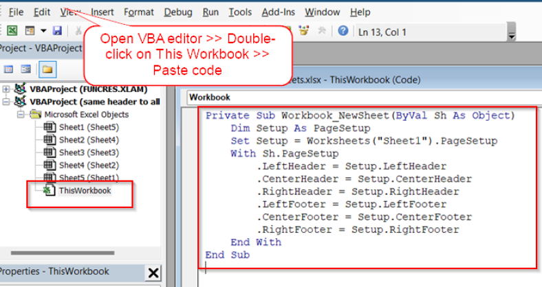 How To Add Same Header To All Sheets In Excel 5 Simple Ways Excel Insider
