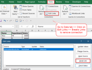 How to Break Links in Excel and Keep Values (4 Easy Ways) - Excel Insider