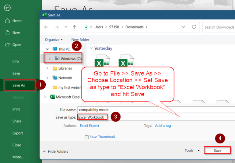 How to Change Compatibility Mode in Excel (3 Simple Ways) - Excel Insider