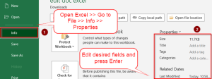 How to Edit Document Properties in Excel (4 Easy Ways) - Excel Insider