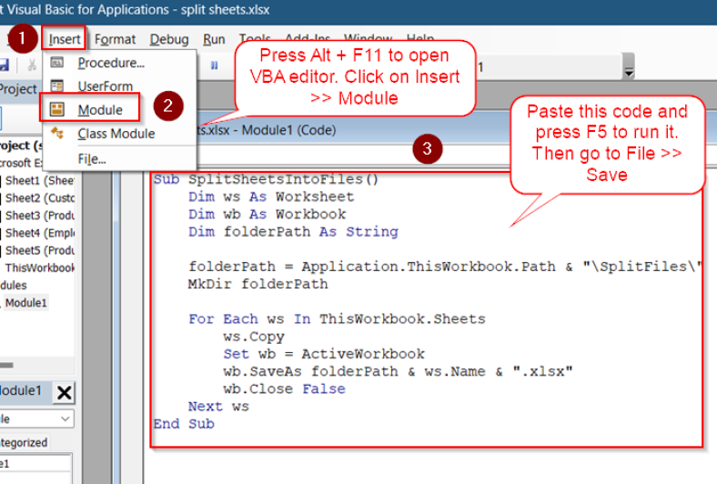 How to Split Excel Sheets into Multiple Files (3 Suitable Ways) - Excel Insider