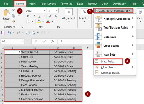 Conditional Formatting to Highlight Overdue Dates in Excel - Excel Insider