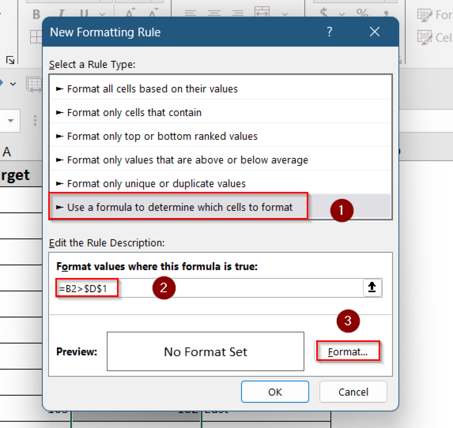 Highlight A Cell In Excel If Value Is Greater Than Another Cell Excel