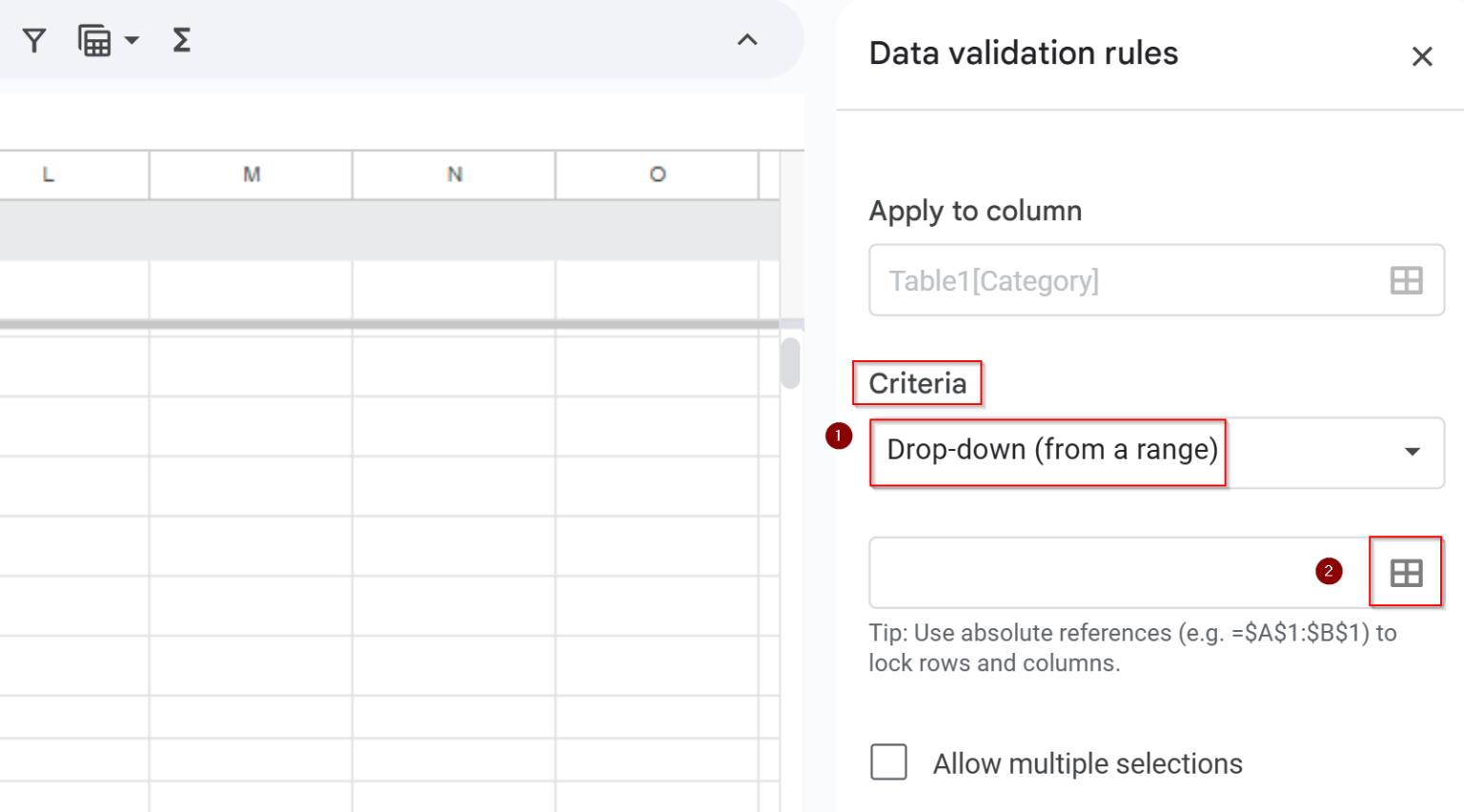 How to Create a Drop-Down List in Google Sheets - Excel Insider