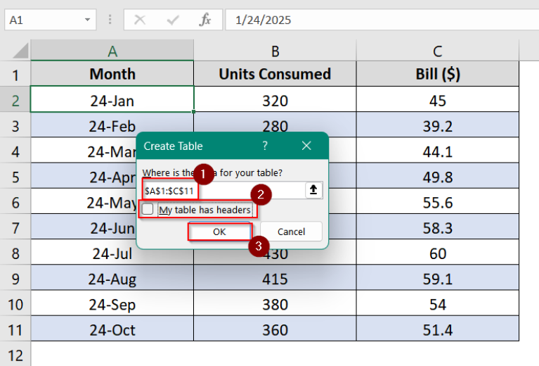 How to Make First Row as Header in Excel (3 Easy Methods) - Excel Insider