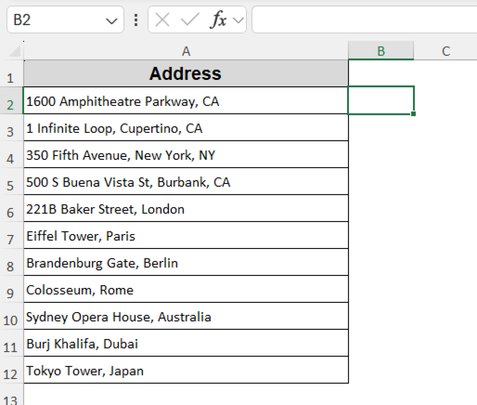 How to Convert Address to Lat Long in Excel (2 Quick Ways) - Excel Insider