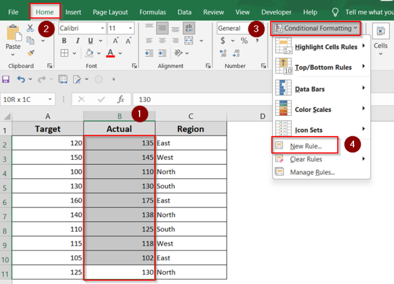 Highlight a Cell in Excel if Value Is Greater Than Another Cell - Excel Insider