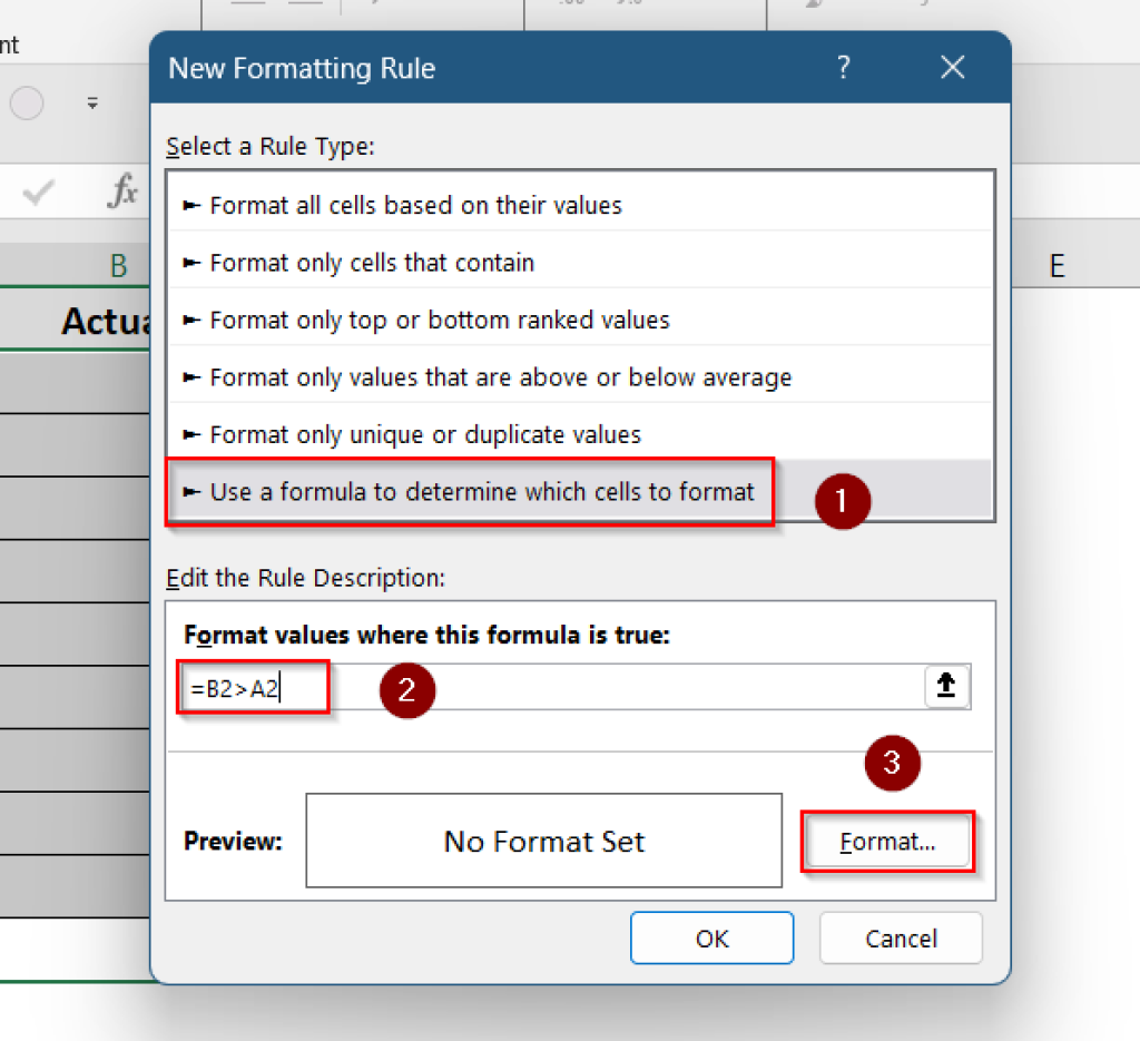 Highlight a Cell in Excel if Value Is Greater Than Another Cell - Excel Insider