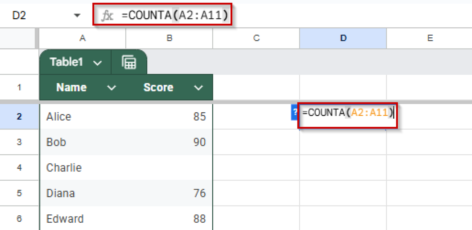 How to Count Cells with Values in Google Sheets (4 Ways) - Excel Insider