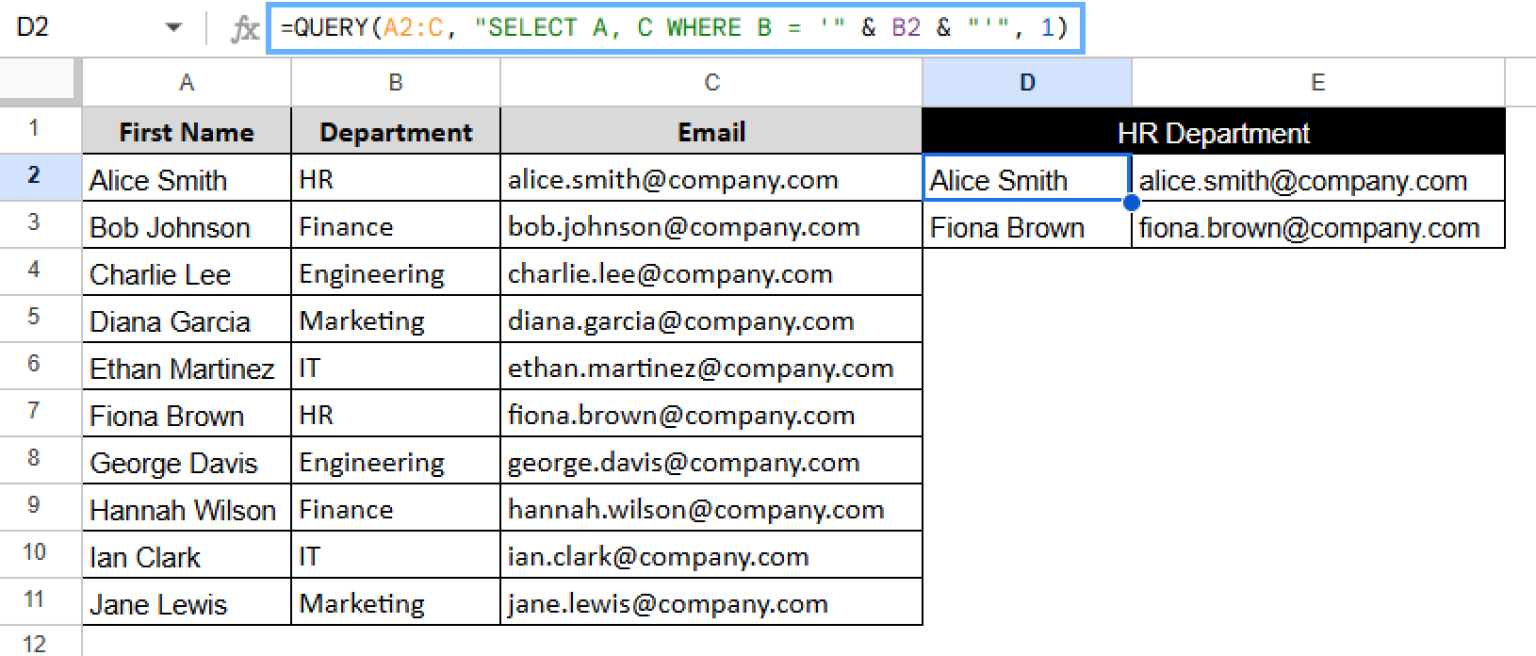 How to Use VLOOKUP to Return Multiple Values in Google Sheets - Excel Insider