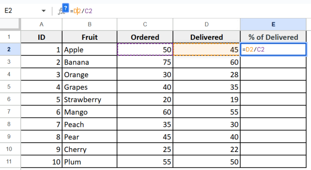 How to Add Percentage in Google Sheets (with Different Criteria ...