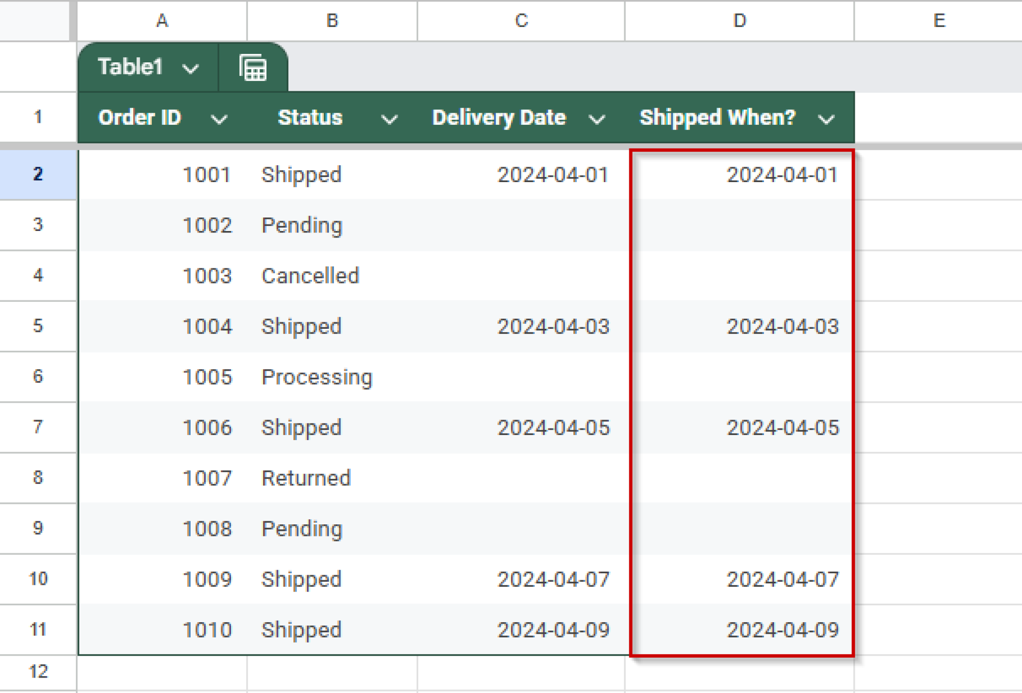 Return Value in Another Cell If Cell Contains Text in Google Sheets ...