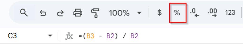 How to Apply Percentage Increase Formula in Google Sheets - Excel Insider