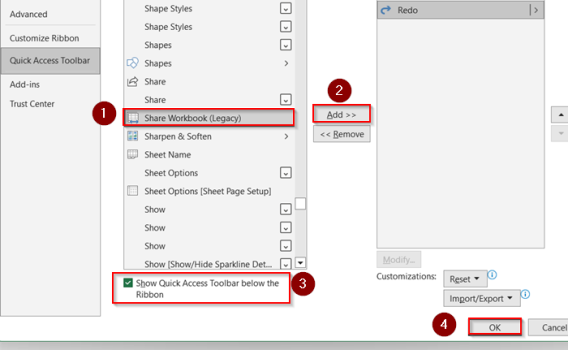 How To Enable Share Workbook In Excel With Custom Sharing Excel Insider