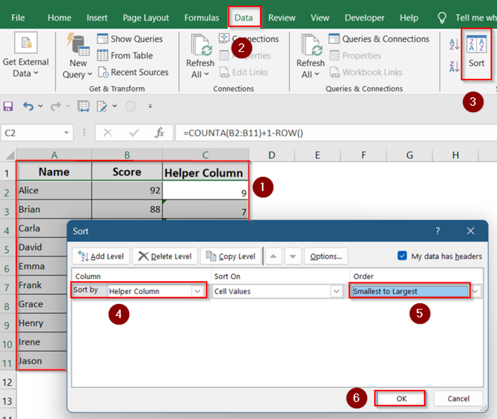 How to Flip Data Vertically in Excel (4 Quick Tricks) - Excel Insider