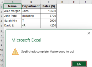 How to Perform a Spelling Check on the Active Worksheet in Excel - Excel Insider