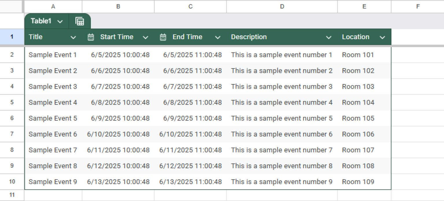 How to Export Google Calendar to Google Sheets - Excel Insider