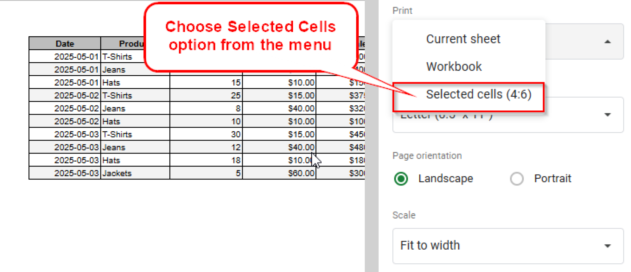 How to Print Selected Cells in Google Sheets (3 Suitable Methods ...