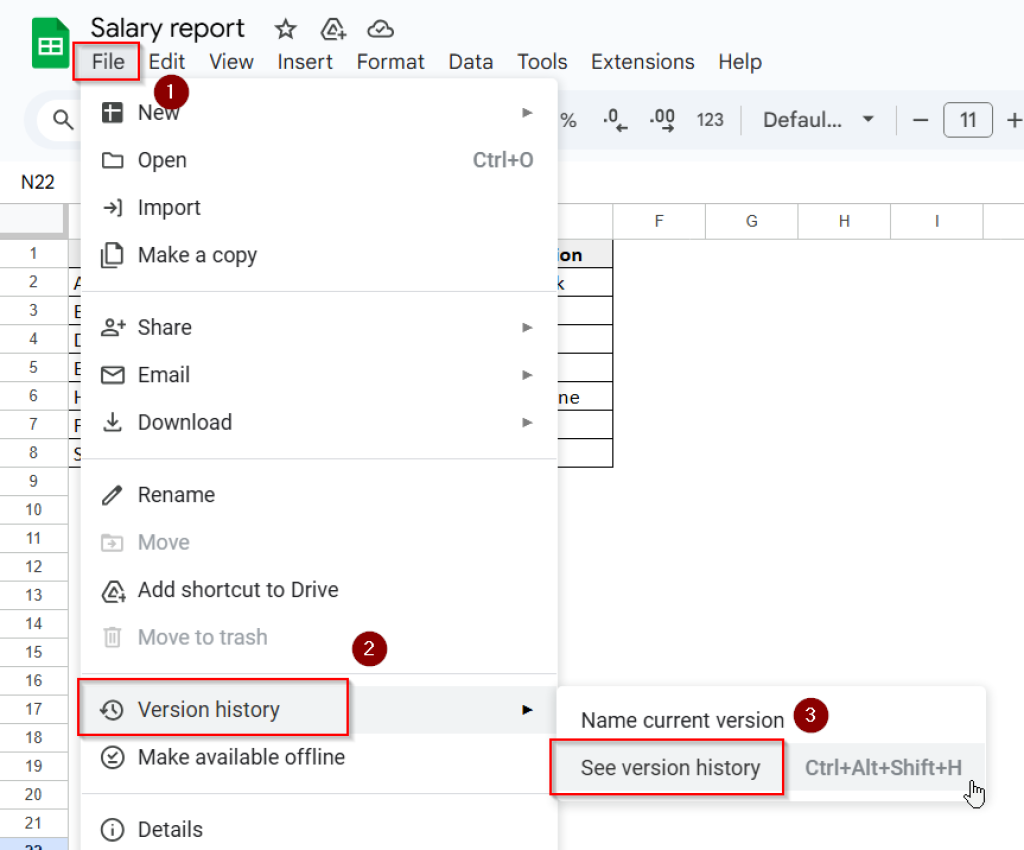 How to Delete Version History in Google Sheets (2 Easy Ways) - Excel Insider
