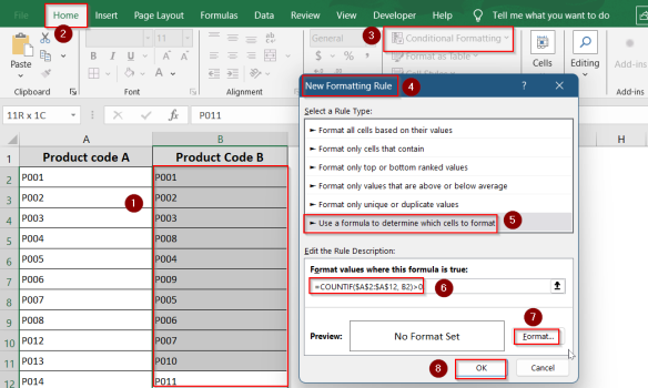 Excel Conditional Formatting to Compare Two Columns - Excel Insider