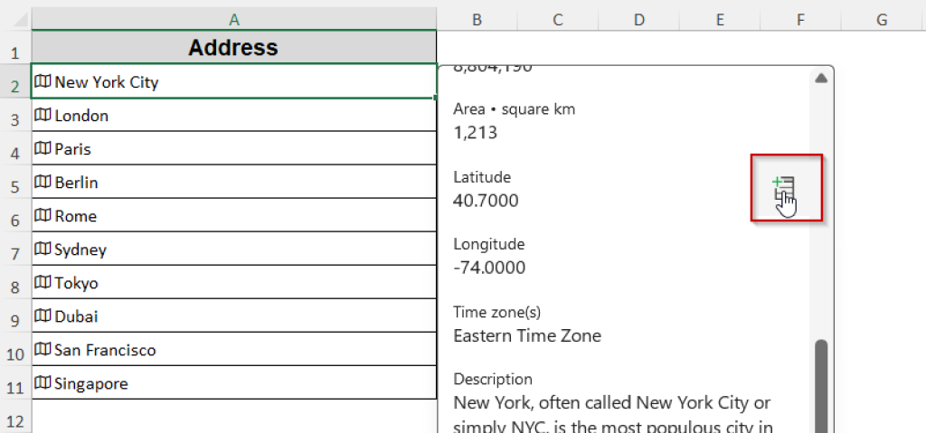 How to Convert Address to Lat Long in Excel (2 Quick Ways) - Excel Insider