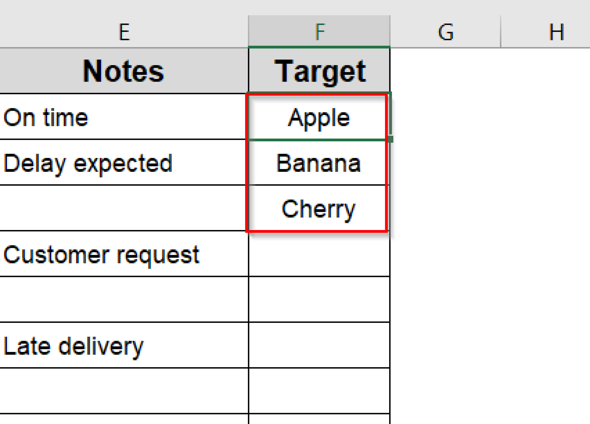 Conditional Formatting Based on Another Cell with Multiple Values ...